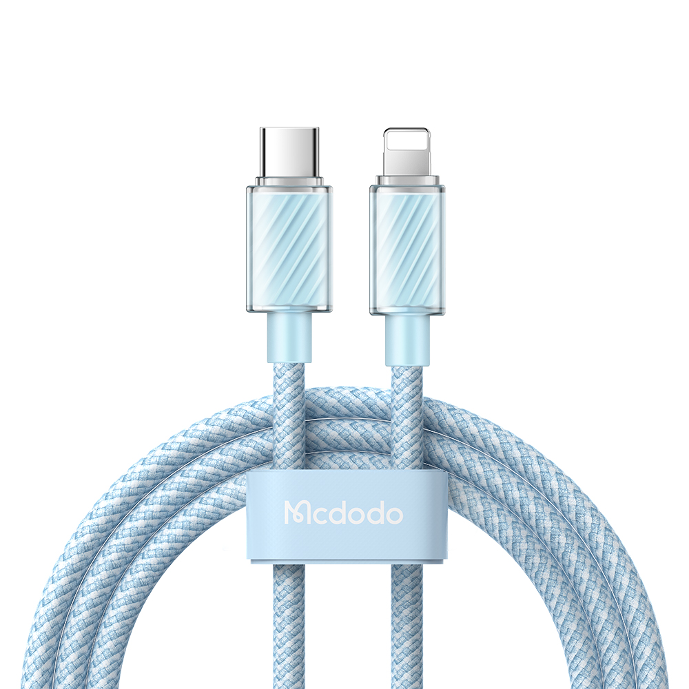 MCDODO CA3661 DICHROMATIC SERIES 36W TYPE-C TO LIGHTNING DATA CABLE 1.2M - BLUE